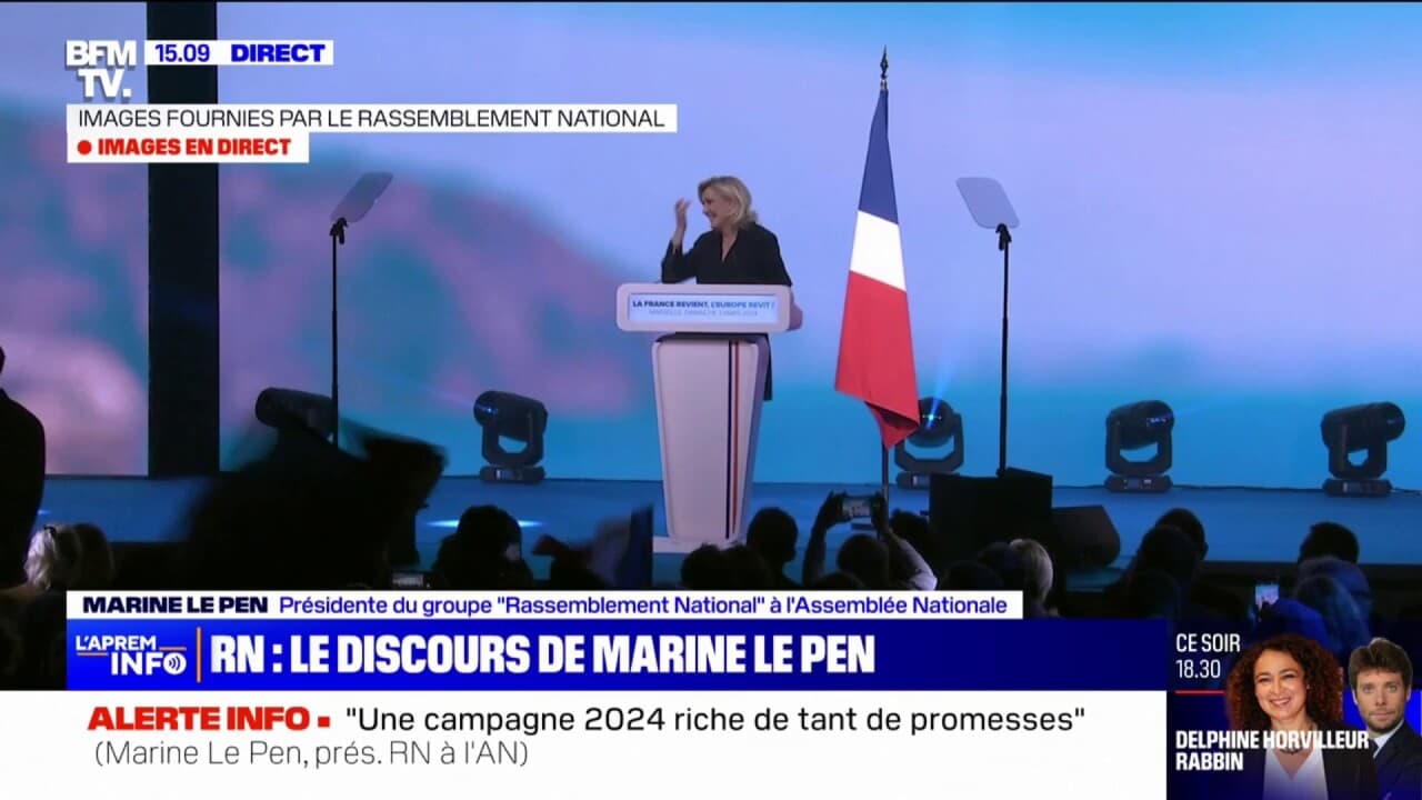 Européennes: Marine Le Pen promet une campagne 2024 Européennes: Marine Le Pen promet une campagne 2024