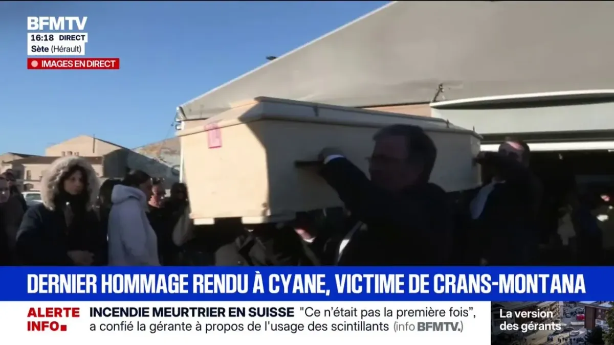 Un dernier hommage a été rendu à Cyane, victime de l'incendie à Crans ...