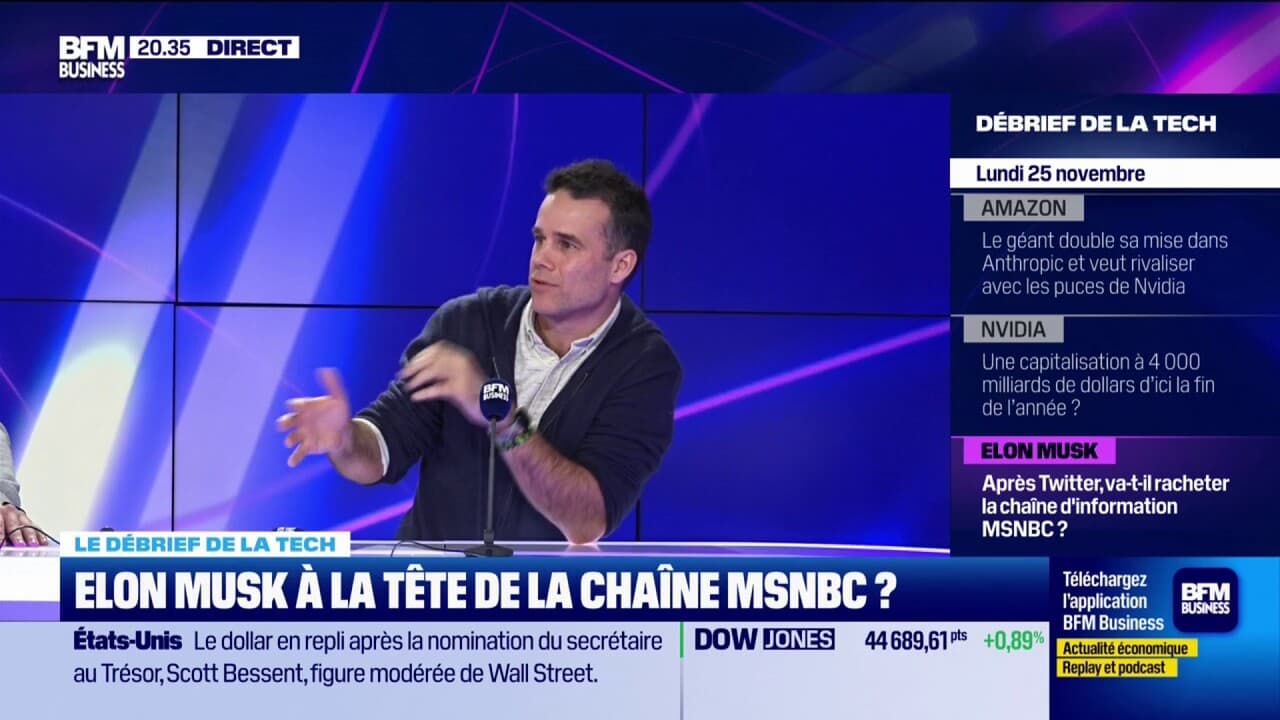 Elon Musk à la tête de la chaîne MSNBC