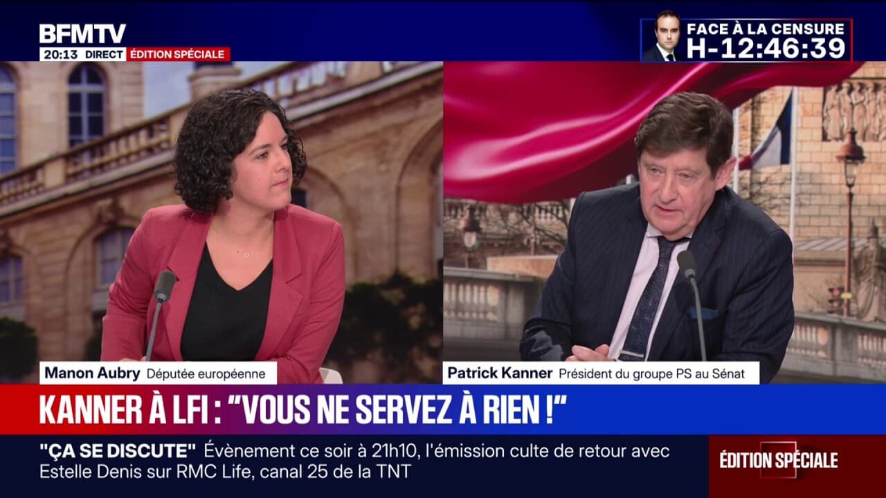 "Vous ne servez à rien": Patrick Kanner, sénateur PS, tacle Manon Aubry, eurodéputée LFI, sur la ...