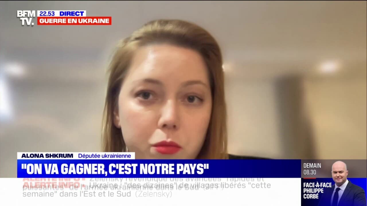 Alona Shkrum, députée ukrainienne: "On va gagner, car c'est notre territoire, c'est notre pays ...