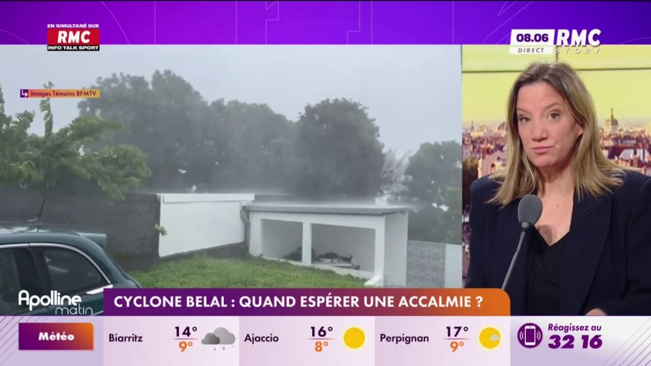 Le cyclone Belal s'abattra toute la journée sur l'île de la Réunion