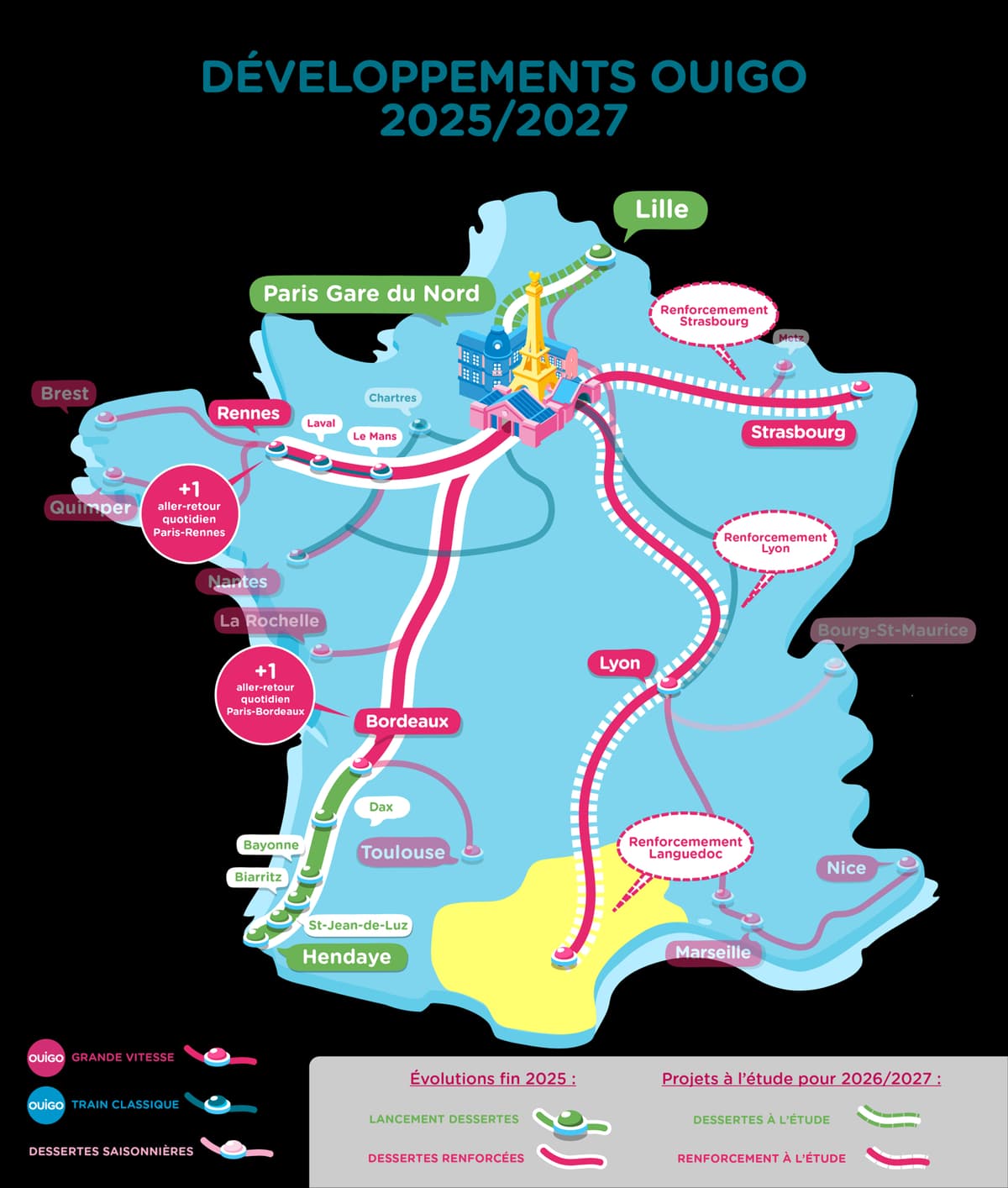 Nouvelles destinations, nouveaux trains: la SNCF met le paquet sur Ouigo
