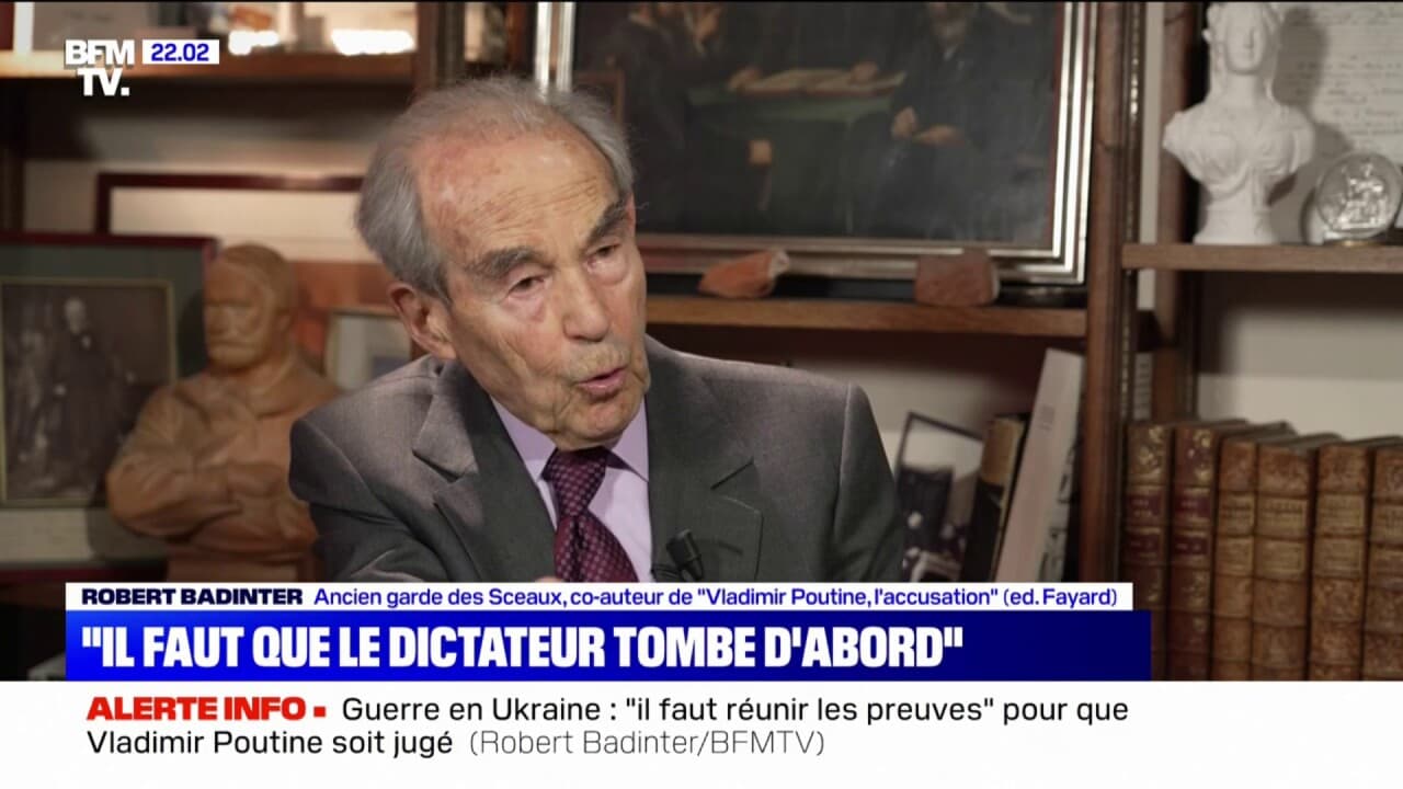 Robert Badinter sur un potentiel procès de Vladimir Poutine: "Il faut ...