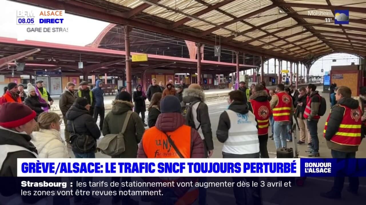 Réforme des retraites: les cheminots alsaciens toujours mobilisés