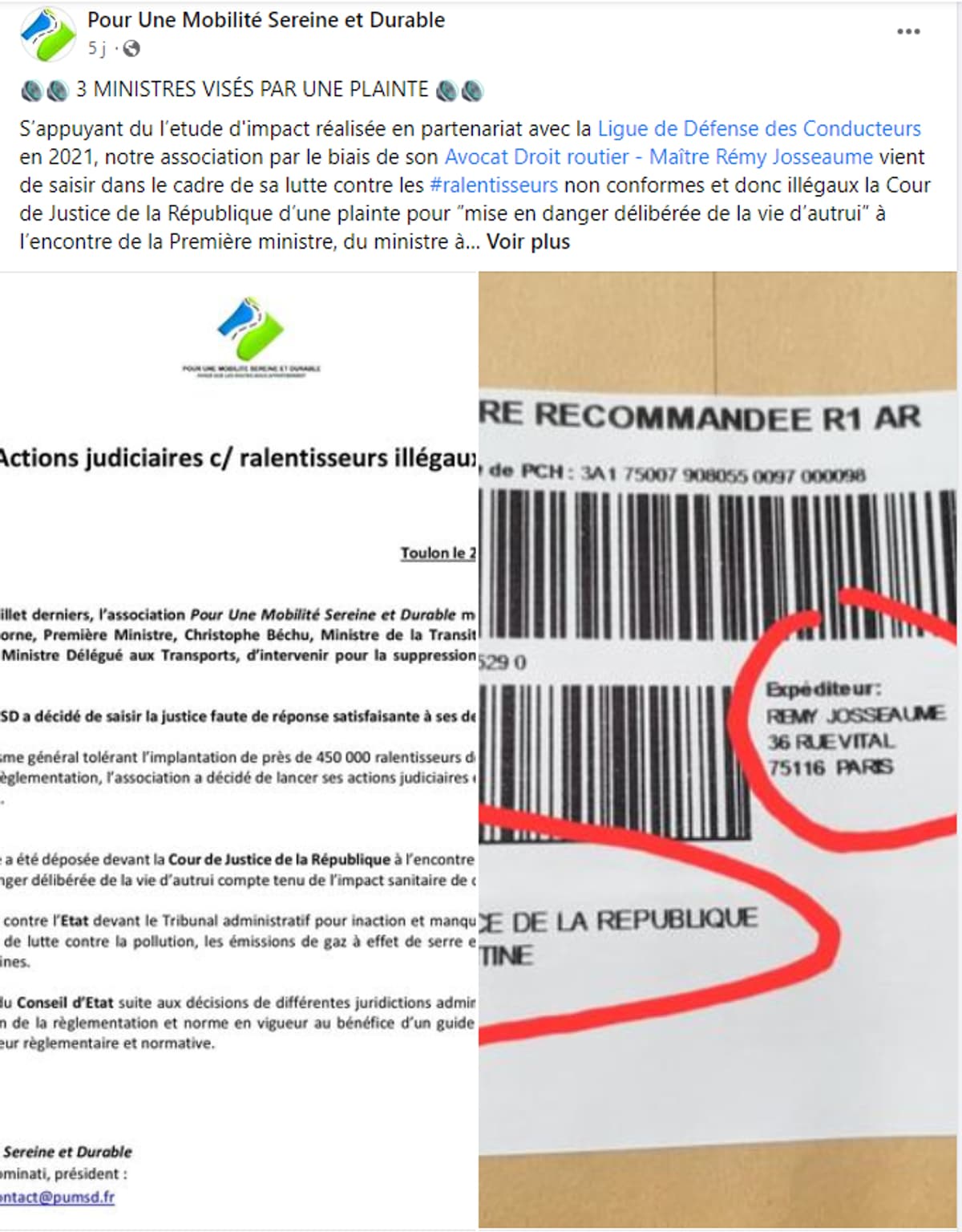 Ralentisseurs jugés illégaux: trois ministres visés par la plainte d ...