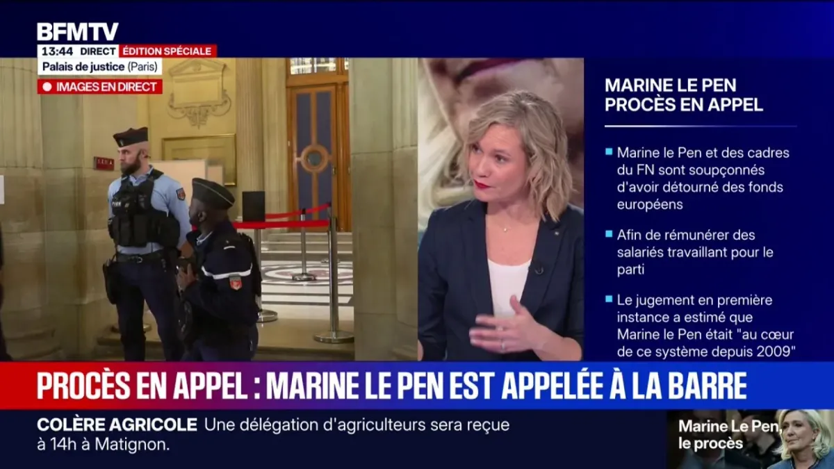 Le procès en appel de Marine Le Pen, du Rassemblement national s'est ouvert