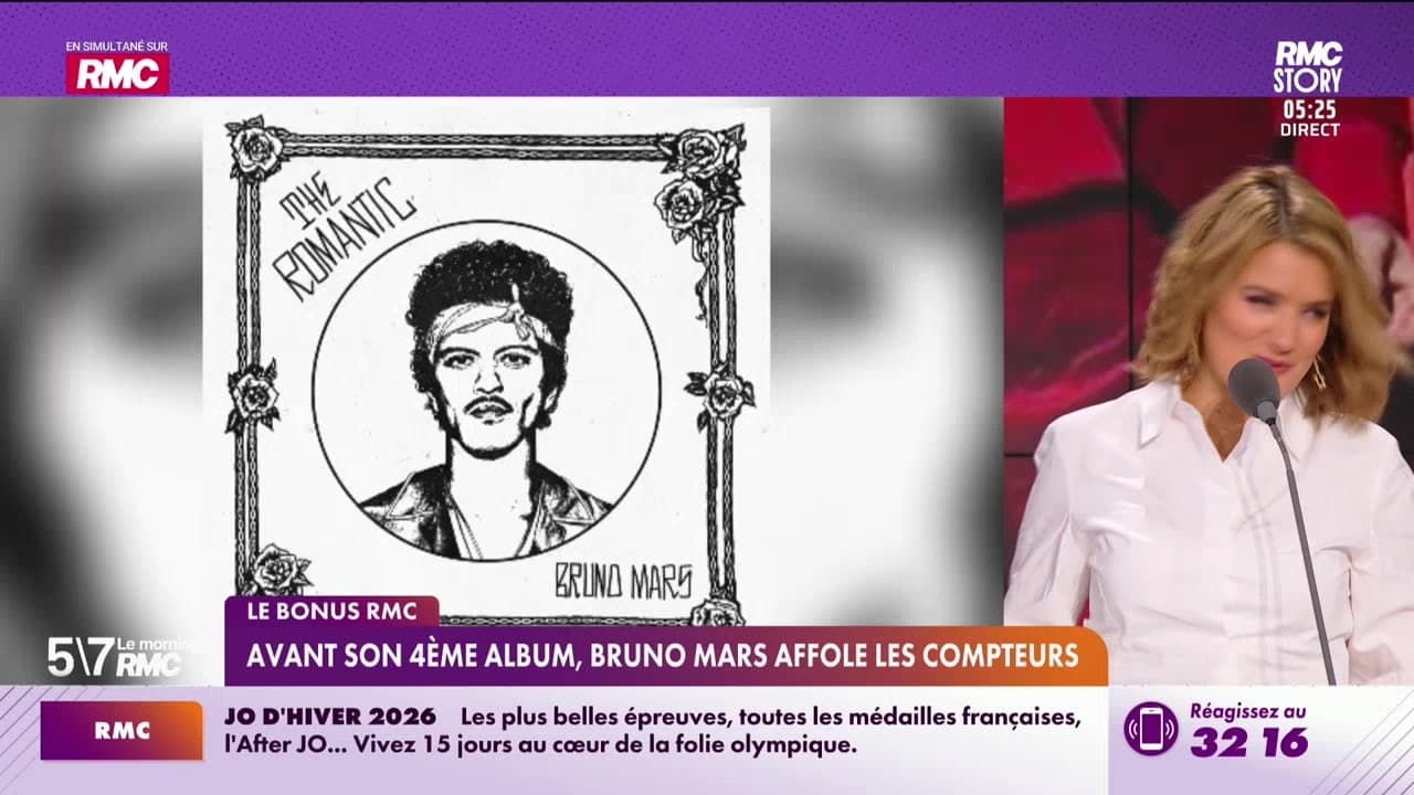 Le bonus RMC : Avant son 4ème album, Bruno Mars affole les compteurs ...