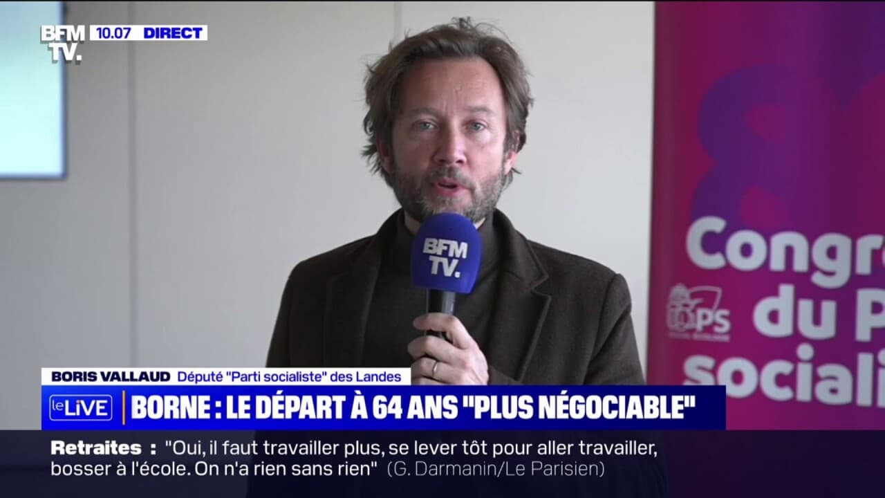 Boris Vallaud (PS) sur la retraite à 64 ans: "Il n'y a pas plus injuste ...