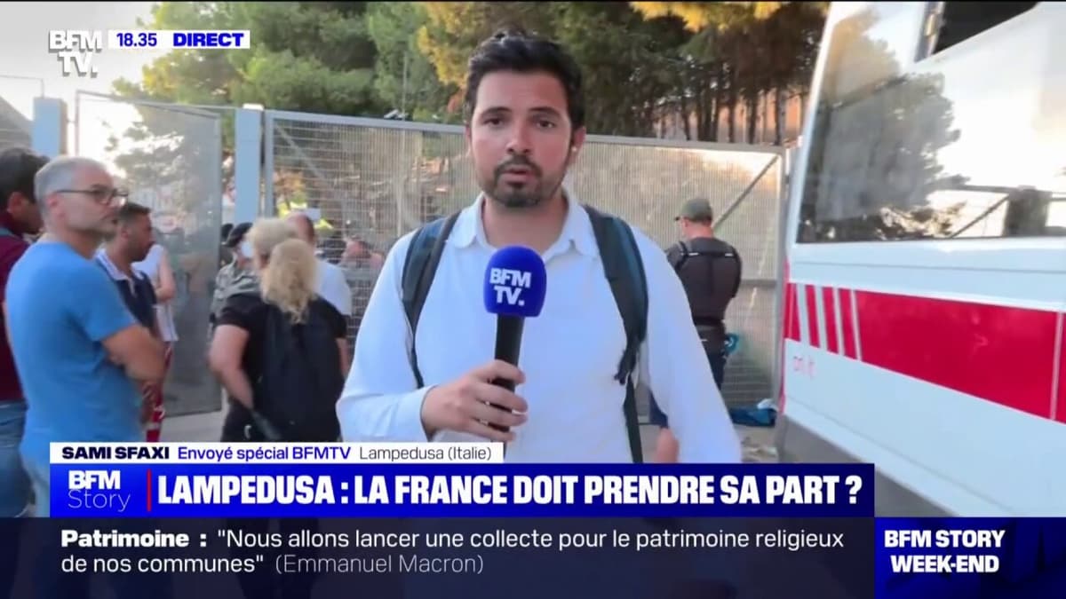 Migrants à Lampedusa: BFMTV au cœur du centre d'hébergement d'urgence ...