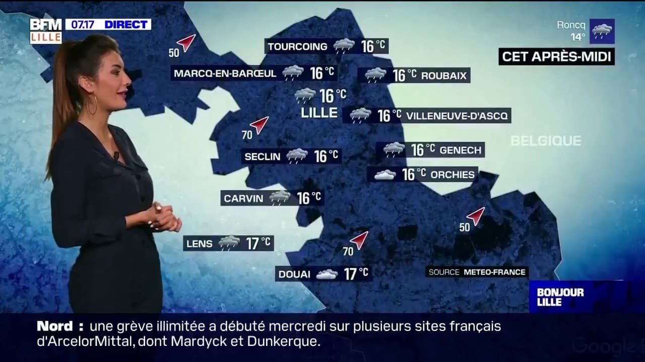 Météo à Lille: de nombreux nuages avec quelques gouttes de pluie et du ...