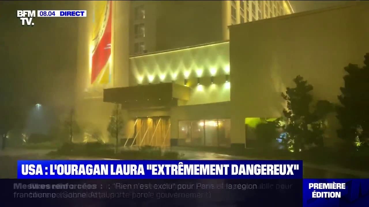 Ouragan Laura: les premières images des vents violents au Texas