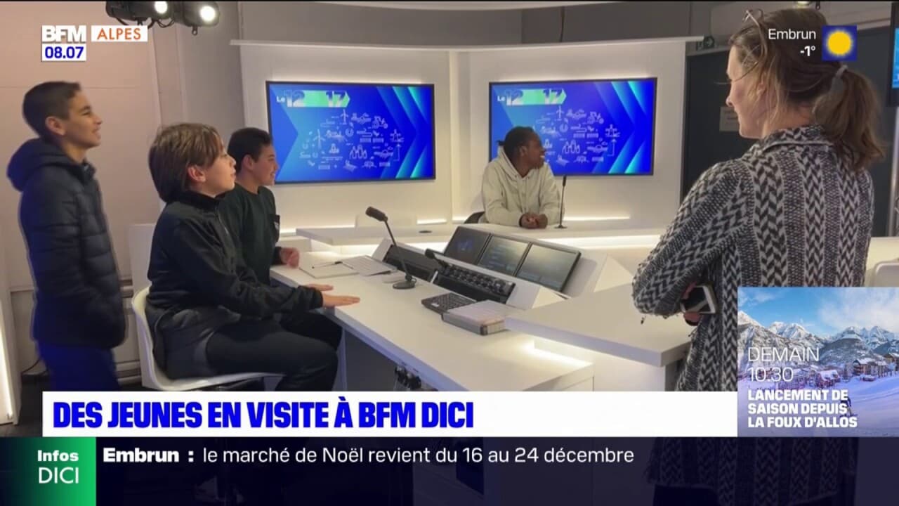 "Une découverte": des jeunes gapençais en visite à BFM DICI