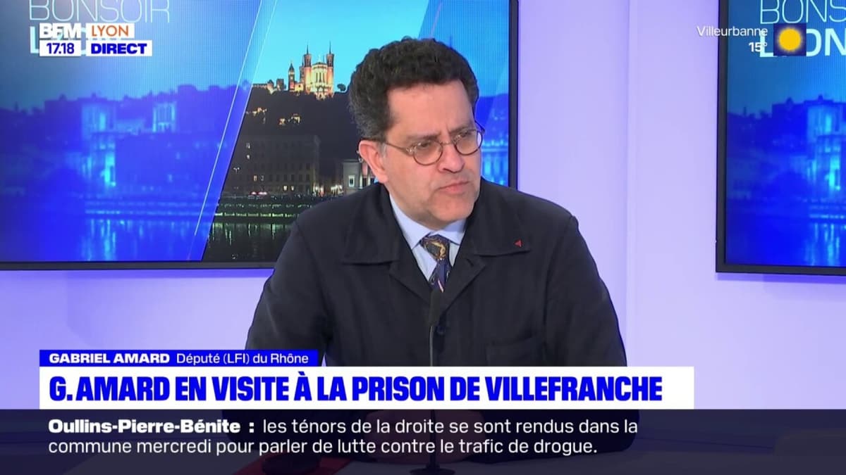 Gabriel Amard, député du Rhône, était en visite à la prison de ...