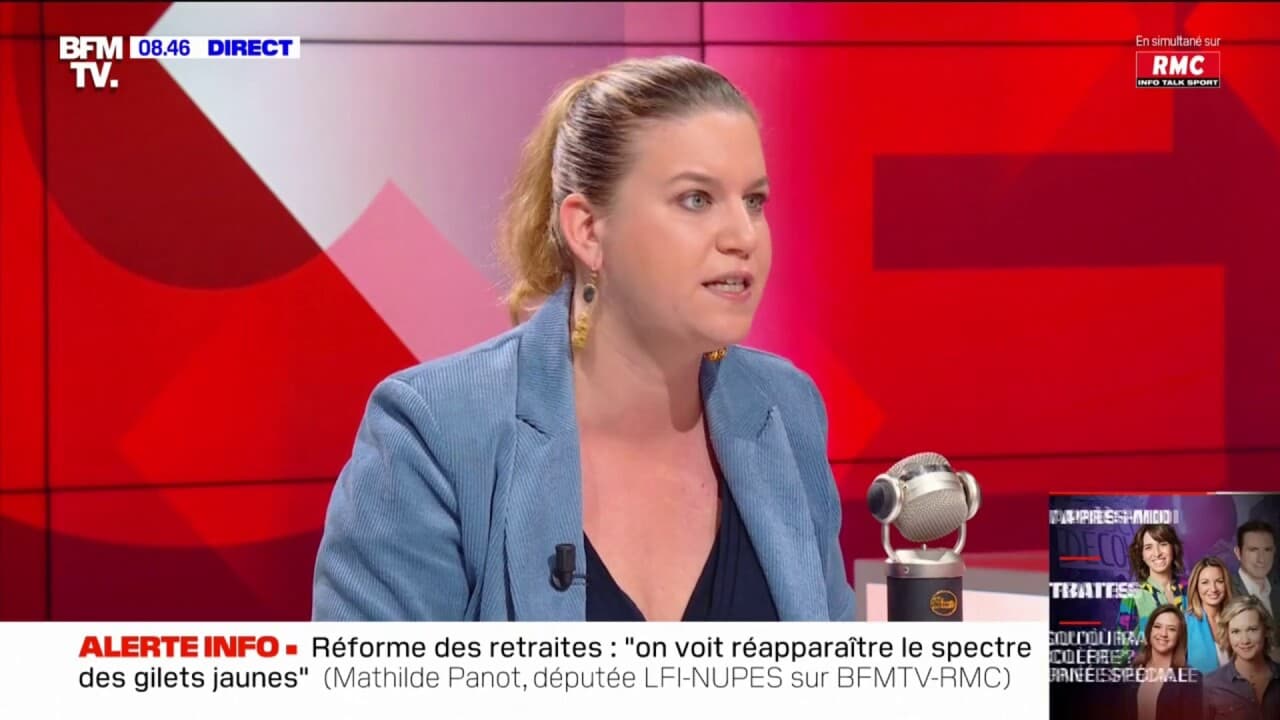 10e mobilisation contre la réforme des retraites: Mathilde Panot ...
