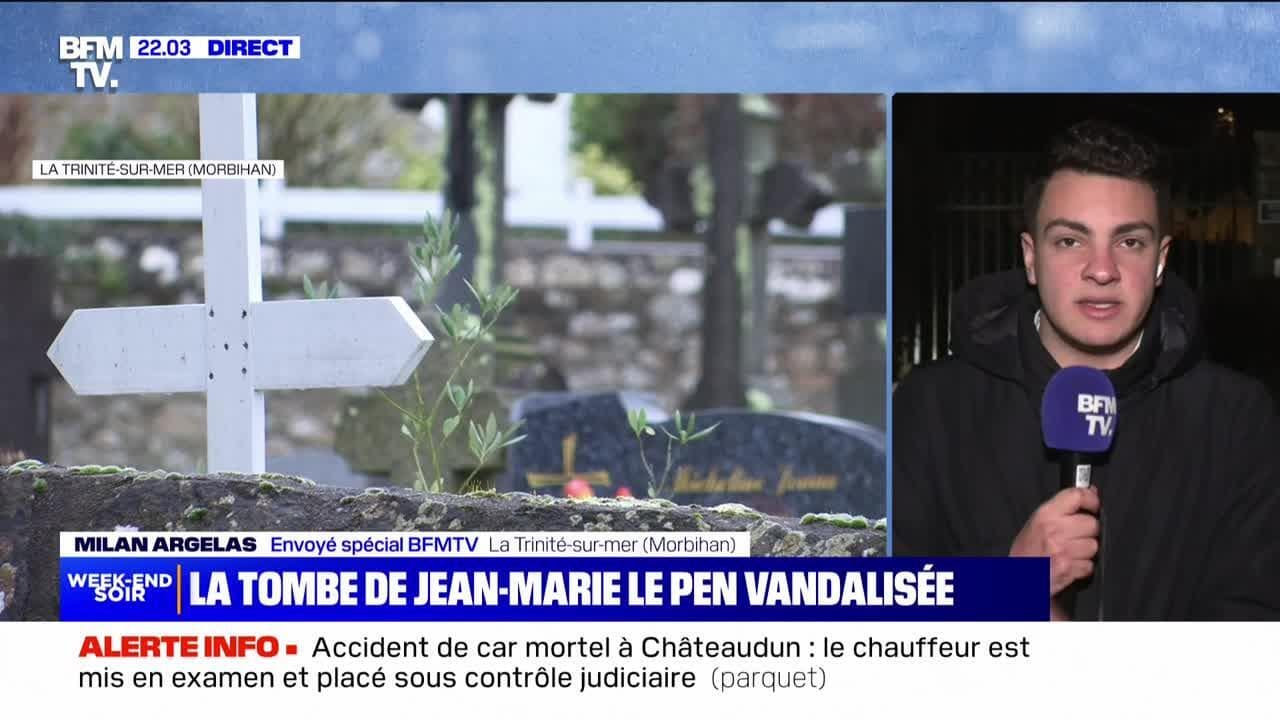 La tombe de Jean-Marie Le Pen à la Trinité-sur-Mer vandalisée - 31/01