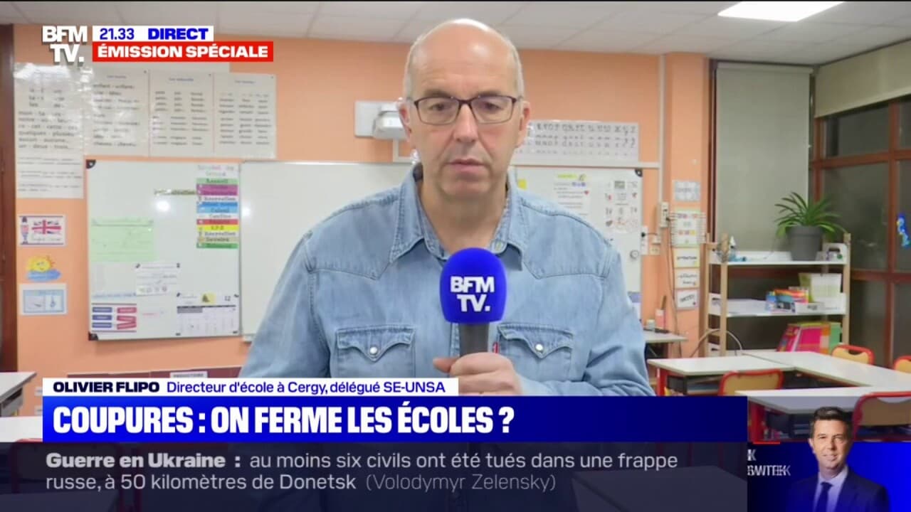 Olivier Flipo (SE-UNSA) suggère de "fermer les écoles toute la journée ...