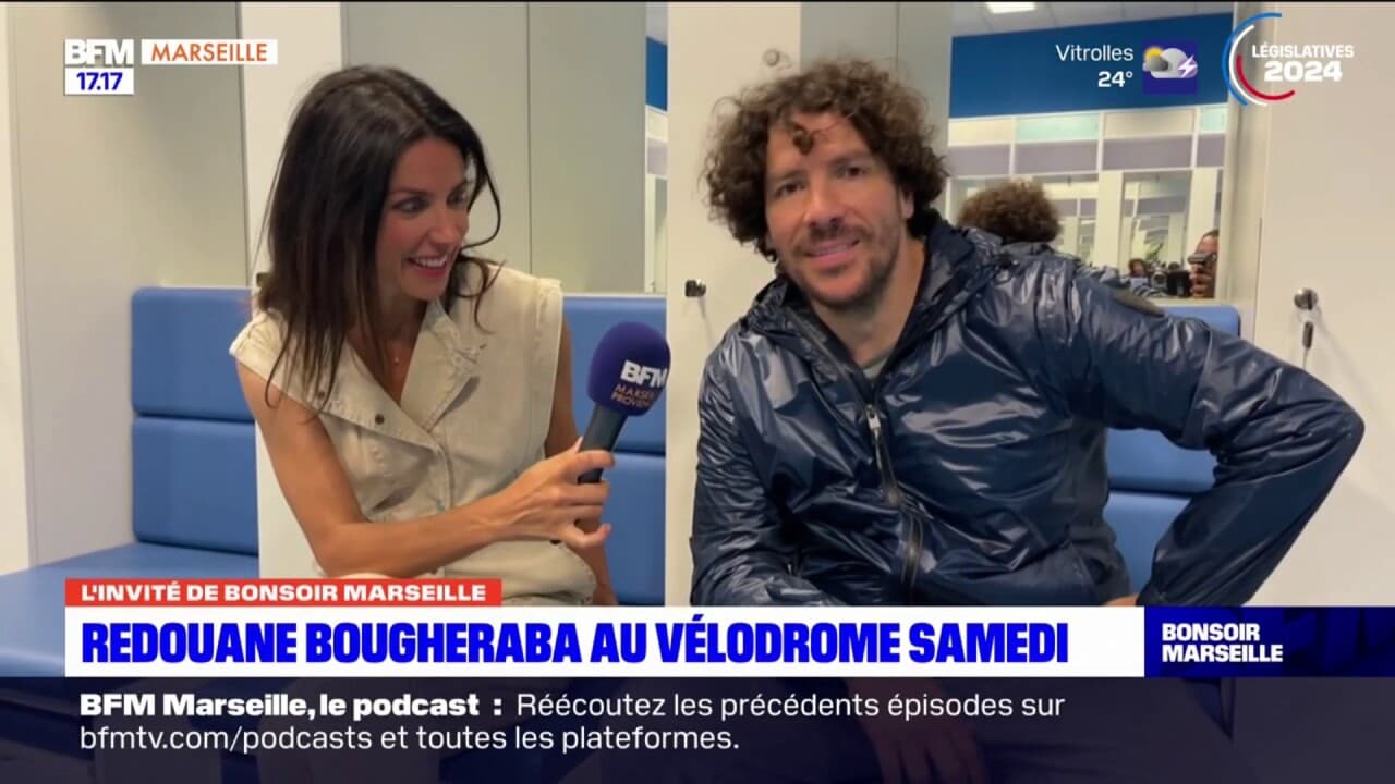 Redouane Bougheraba en visite au Vélodrome avec BFM Marseille Provence ...