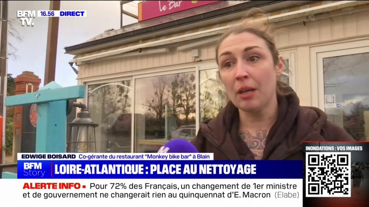 Crues en Loire-Atlantique: Edwige, co-gérante d'un bar à Blain, craint ...