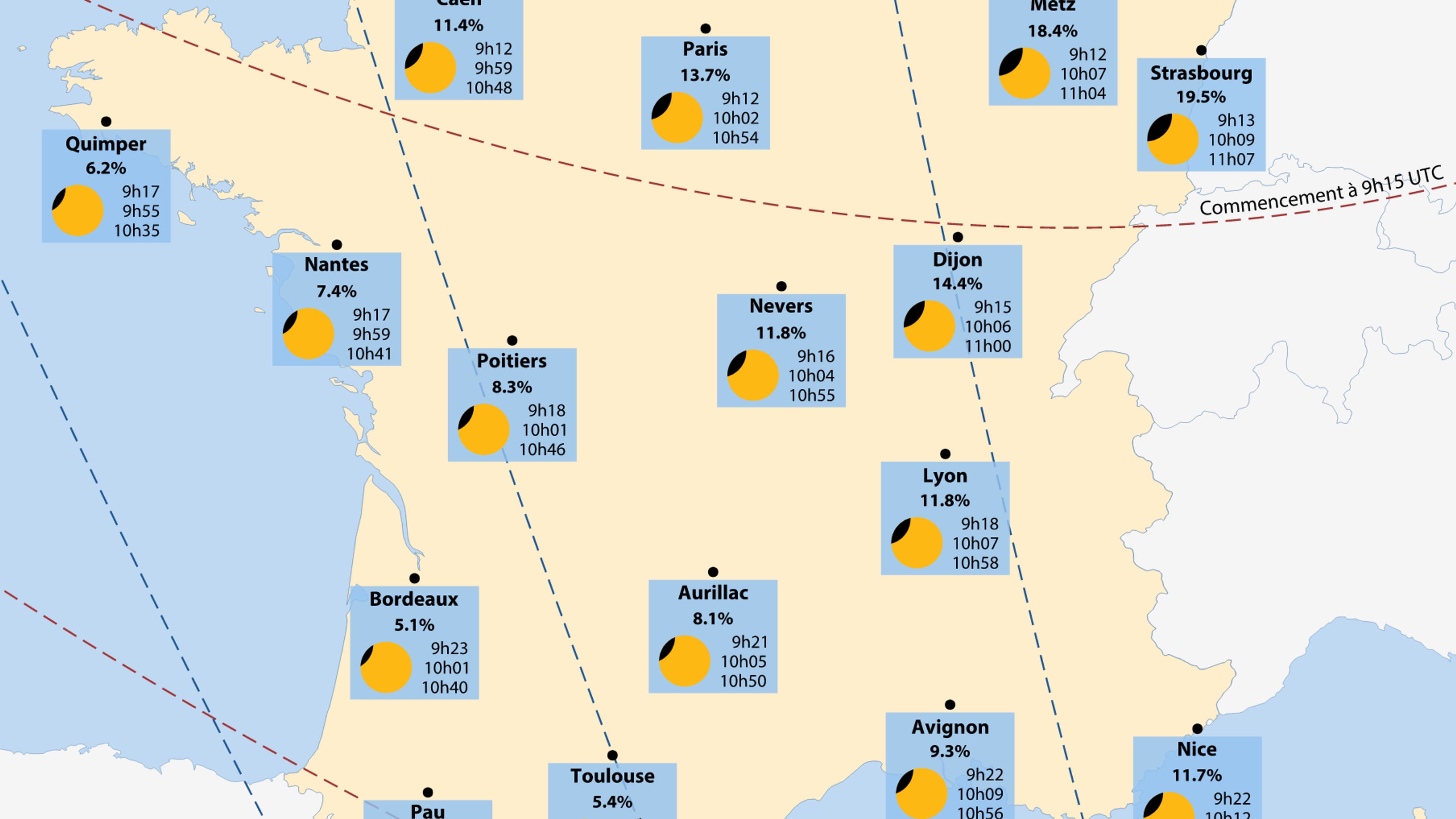Éclipse solaire partielle: Strasbourg est la ville où le phénomène sera ...