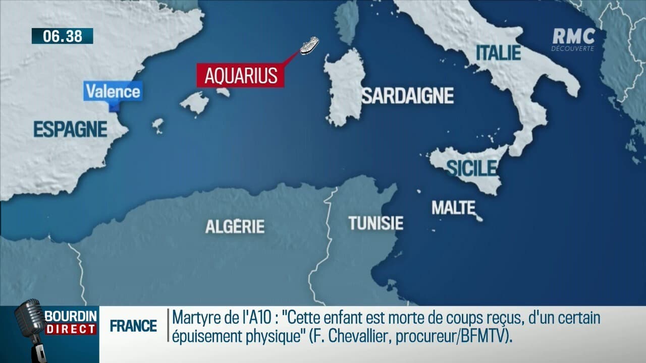 Aquarius: "Aller vers l'Espagne, ça n'a pas de sens" explique sur RMC ...