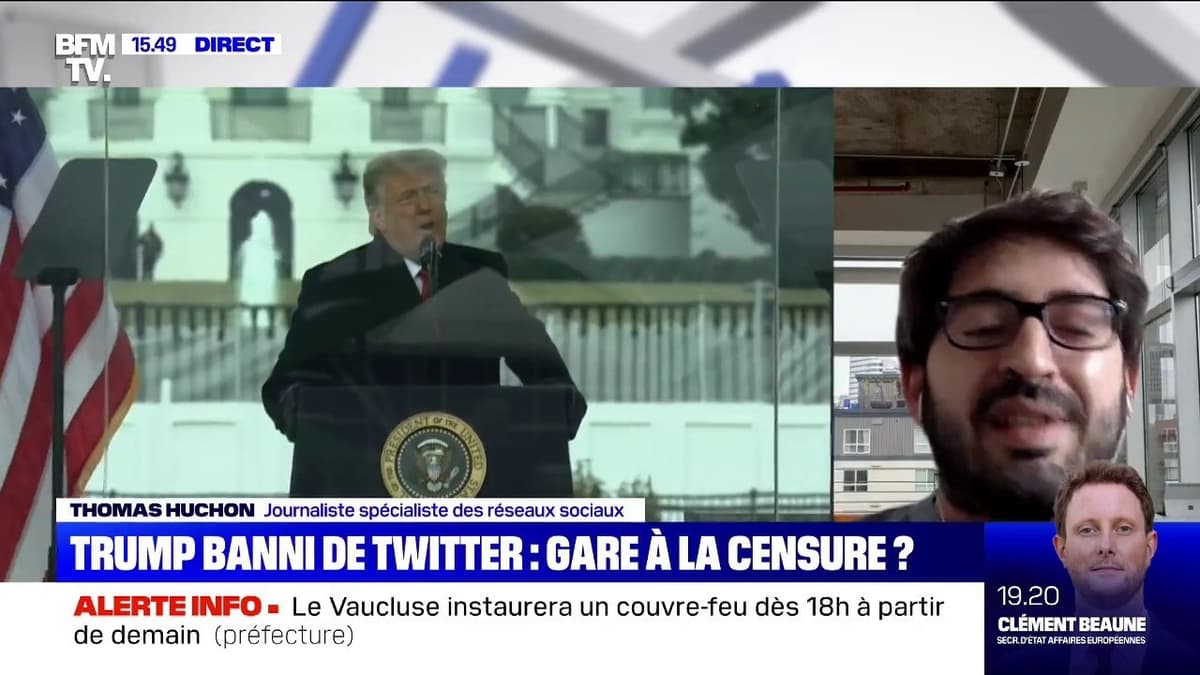 Donald Trump banni par Twitter: le journaliste Thomas Huchon pointe des ...