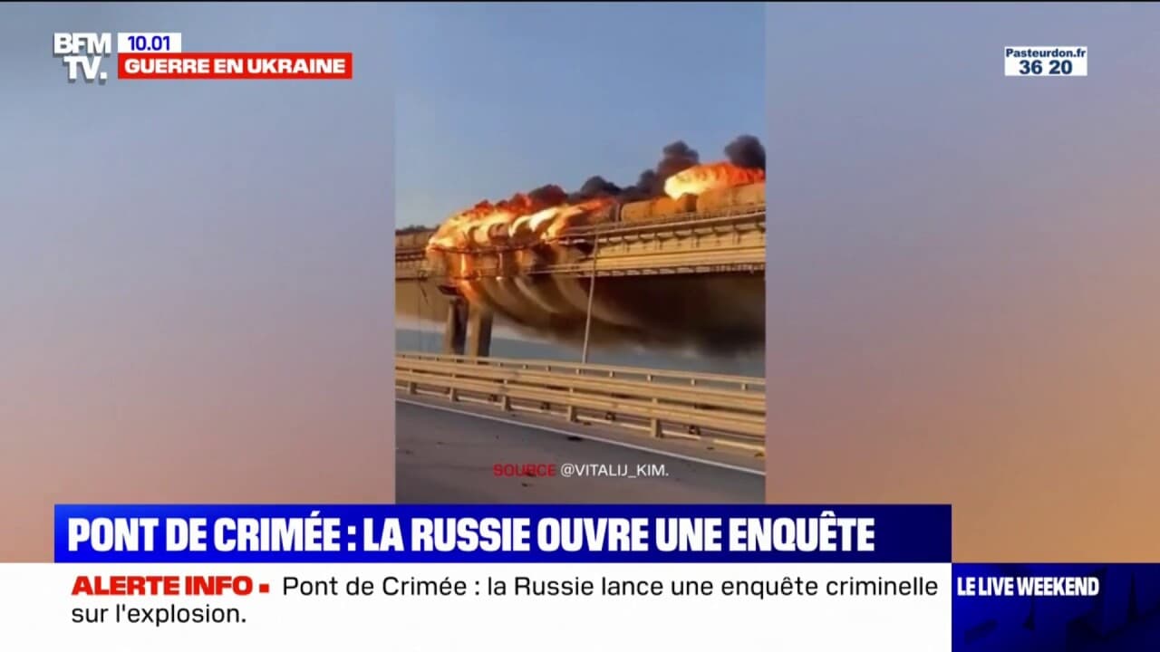 La Russie lance une enquête criminelle sur l'explosion du pont en Crimée