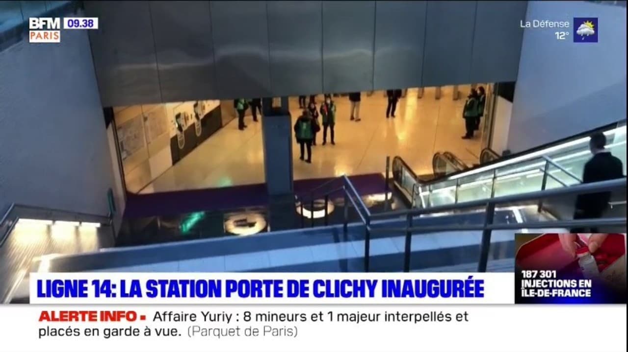 Ligne 14: la station de métro Porte-de-Clichy inaugurée ce jeudi