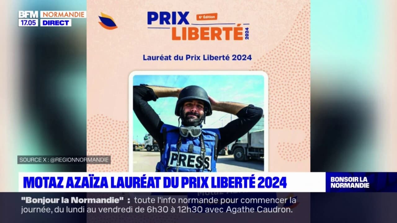 Motaz Azaïza, lauréat du Prix Liberté 2024
