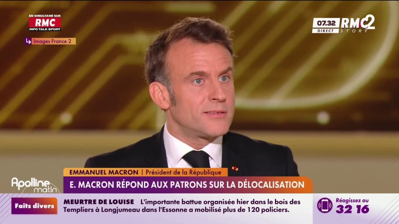 "Soyez patriotes vous-mêmes !": Emmanuel macron s'adresse aux patrons ...