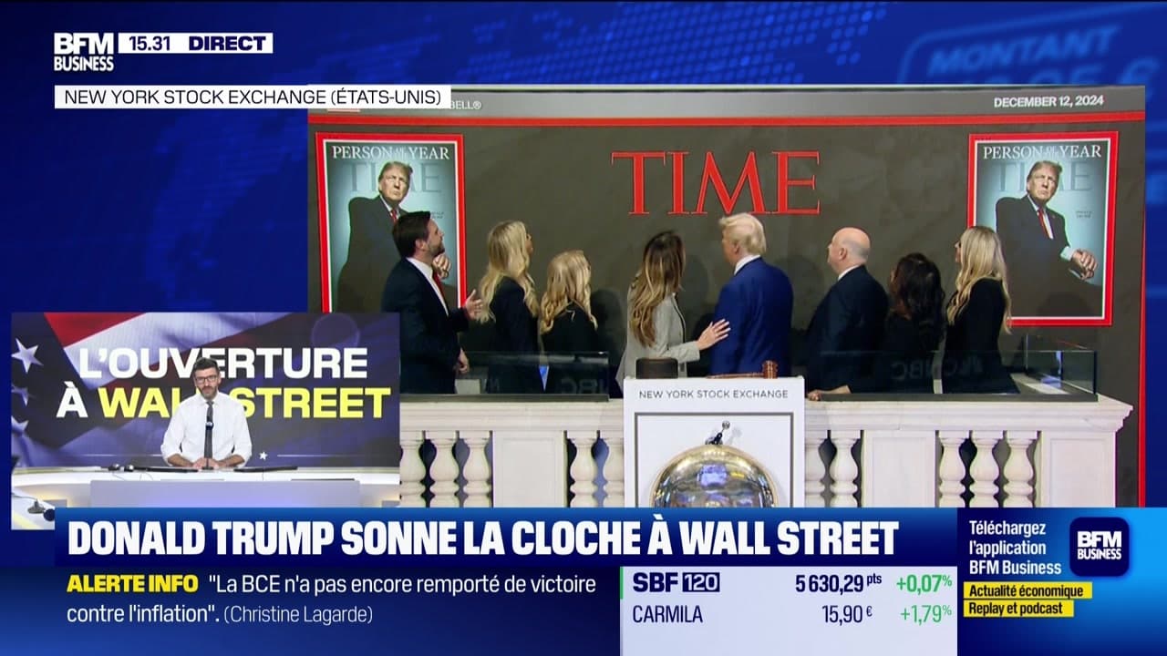 USA Today : D. Trump sonne lui-même la cloche à l'ouverture de Wall ...