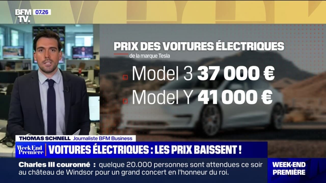Les prix des voitures électriques baissent sur le marché