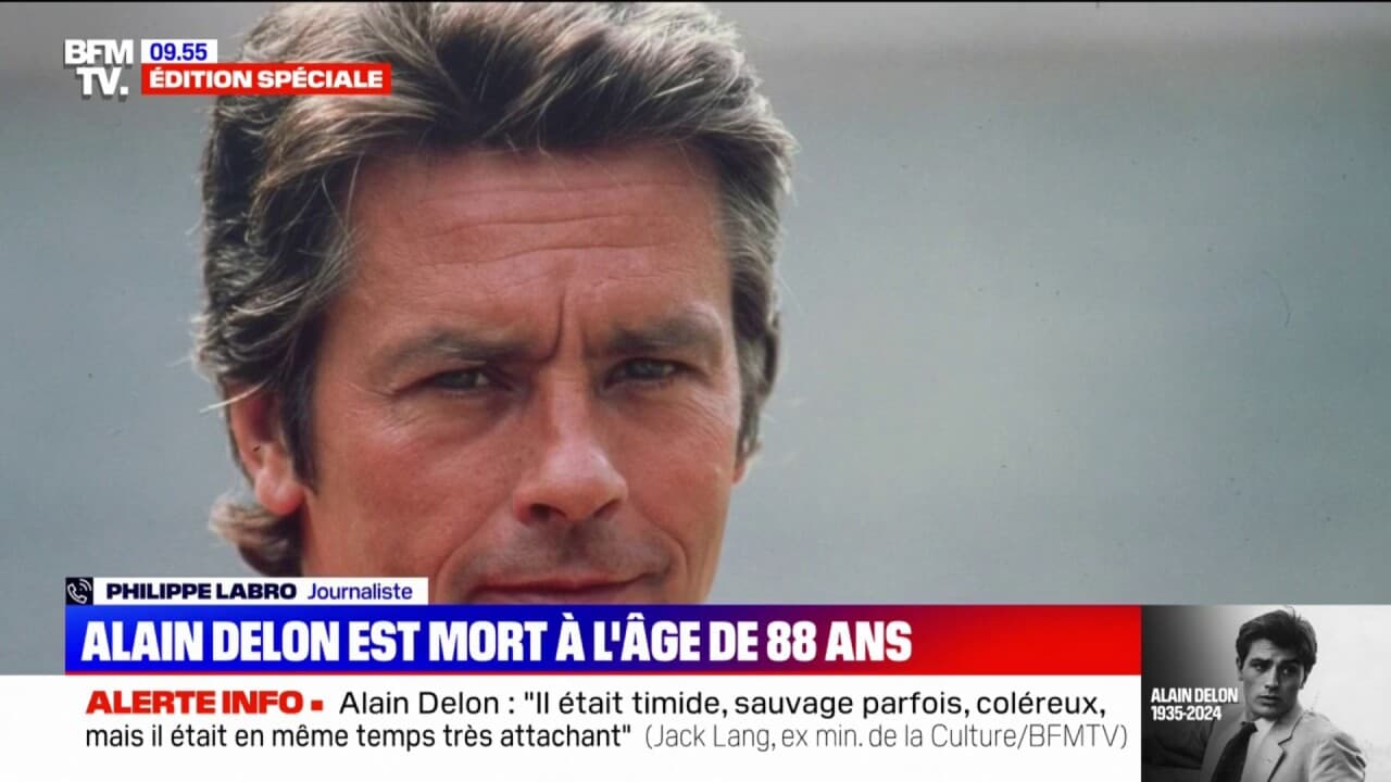 Philippe Labro (journaliste et ami d'Alain Delon): "Arrêtons de parler ...