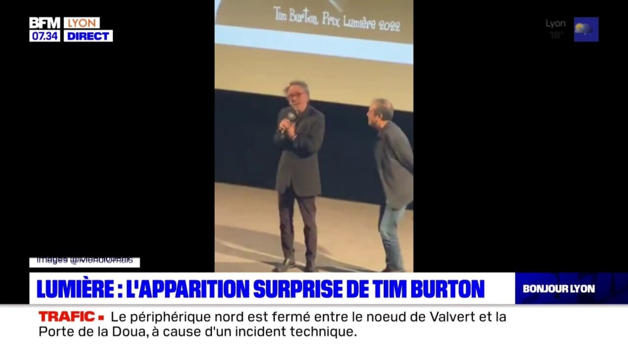 Lyon: l'apparition surprise de Tim Burton au Festival Lumière