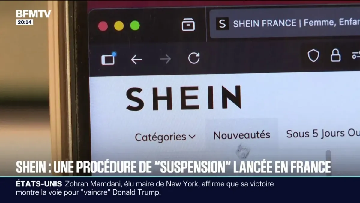 Quelques heures après l'ouverture du magasin Shein au BHV à Paris, le ...