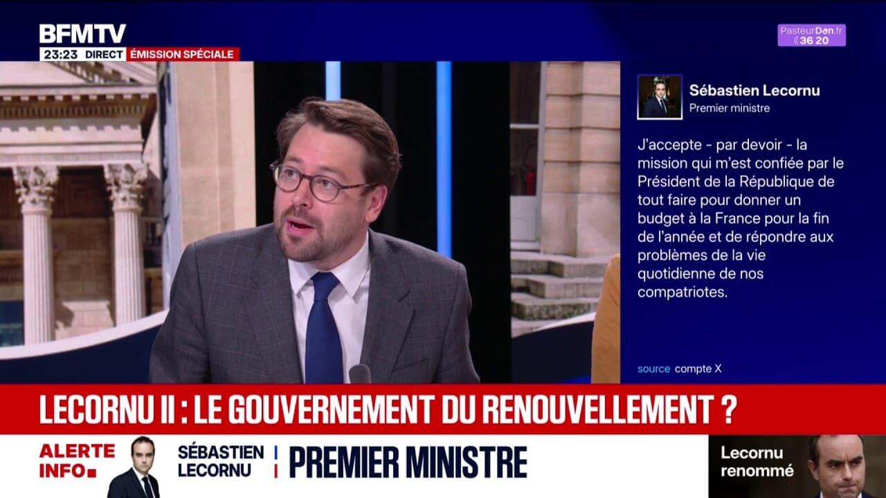 Sébastien Lecornu reconduit: “Je suis dégoûté”, réagit Benjamin Lucas ...