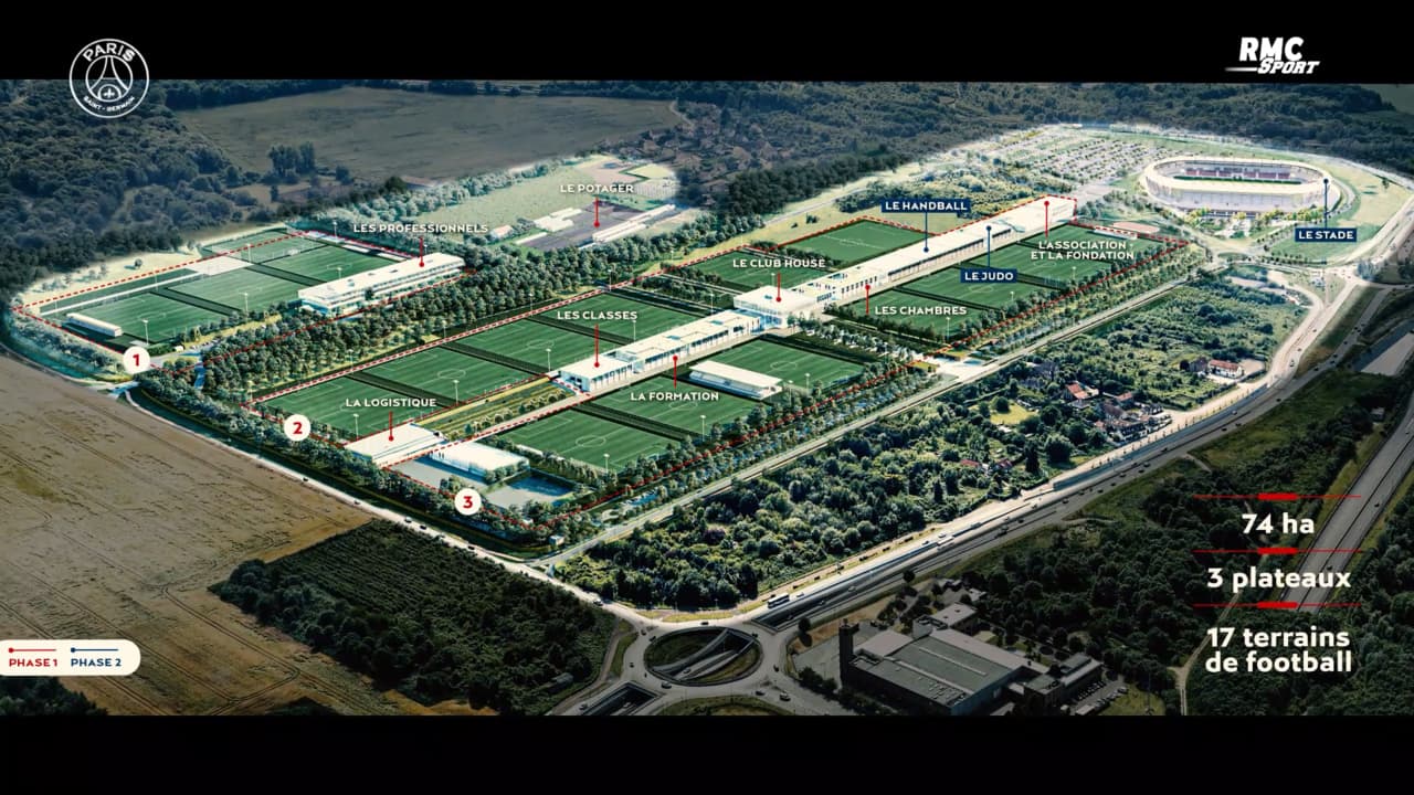 PSG : Les images de synthèse du futur training center et l'avancée du ...