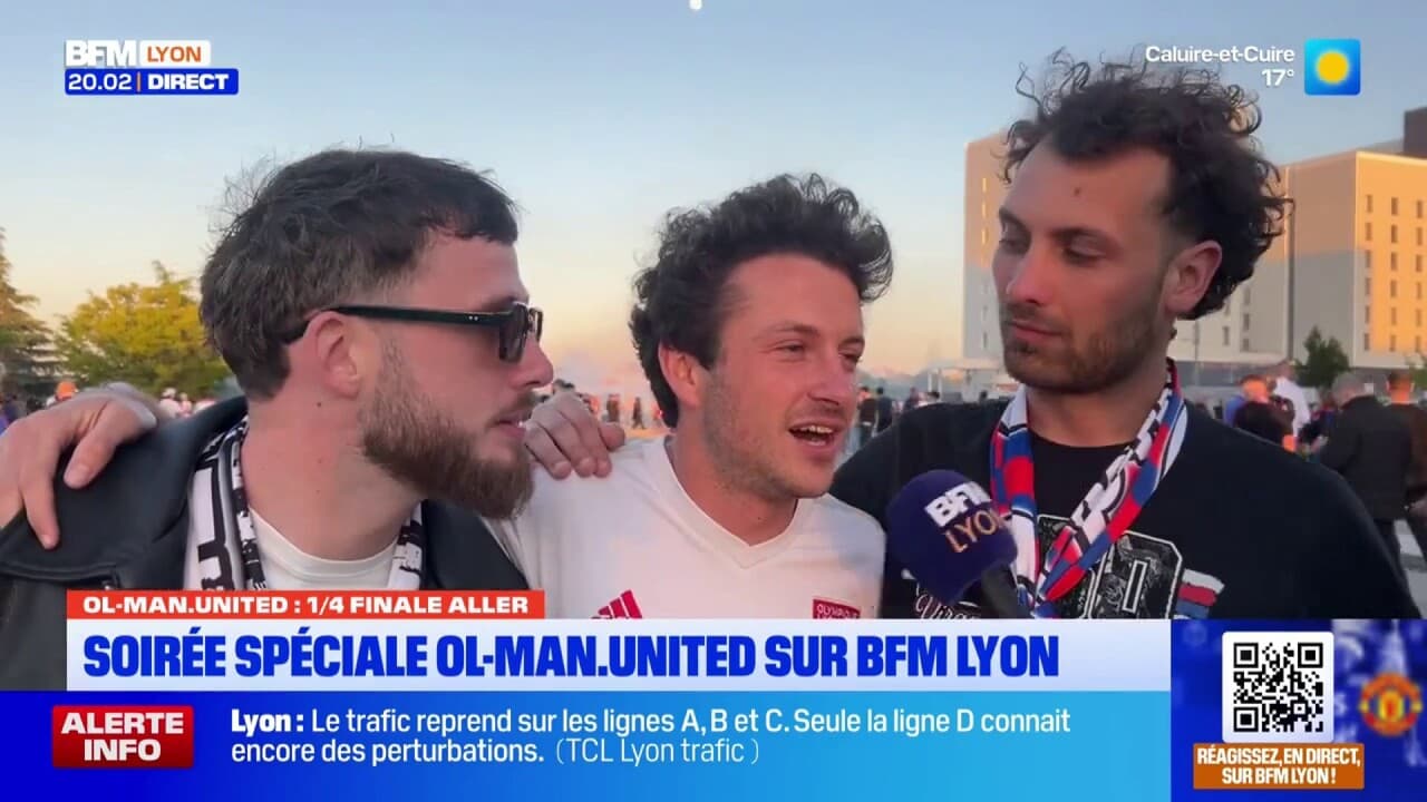 "Ce soir, c'est victoire ou rien": les supporters lyonnais ambitieux avant le choc face à Manchester