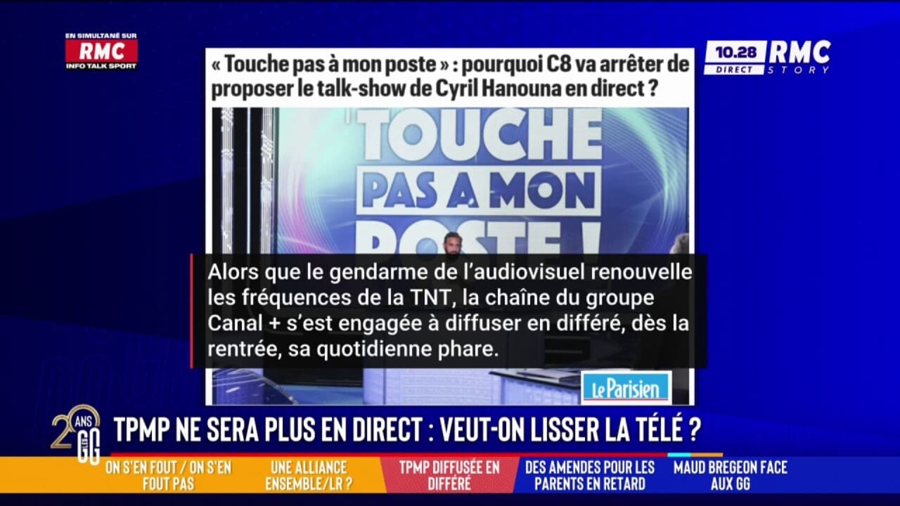 TPMP ne sera plus en direct : Est-ce qu’on veut lisser la télé ? "Ne ...