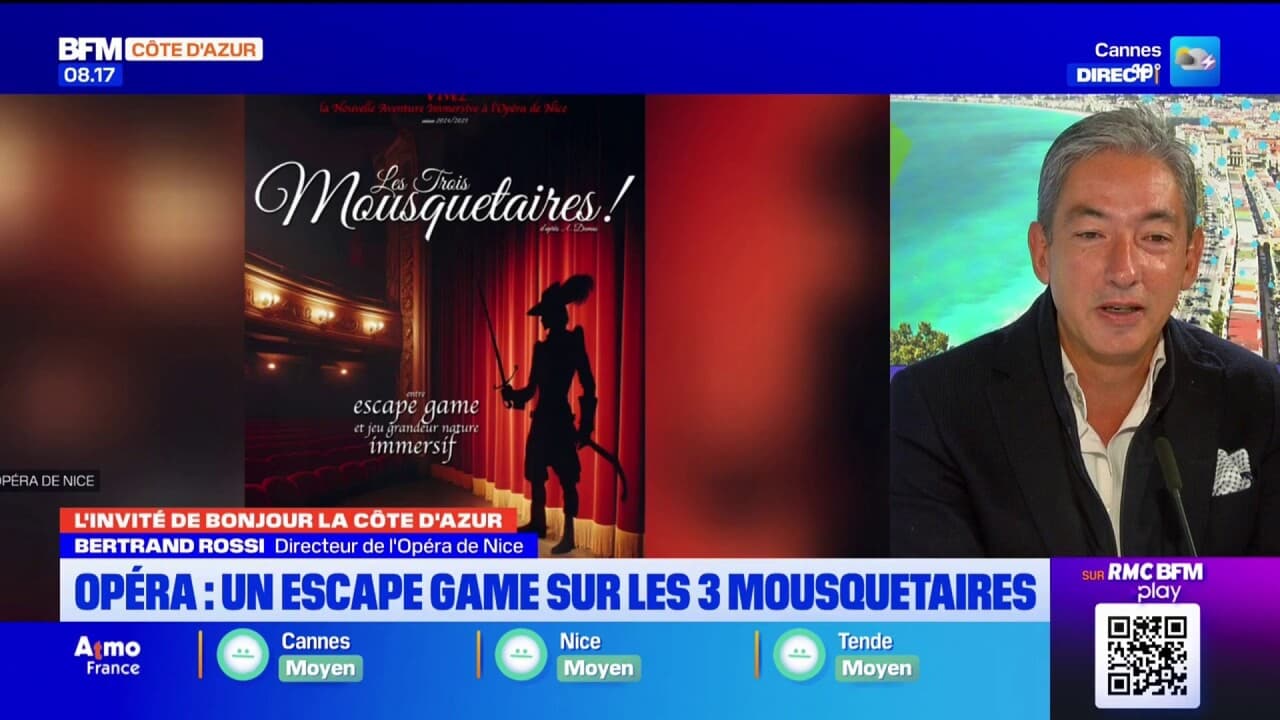 Nice: un escape game sur les 3 mousquetaires à l'Opéra pour "s'ouvrir à ...