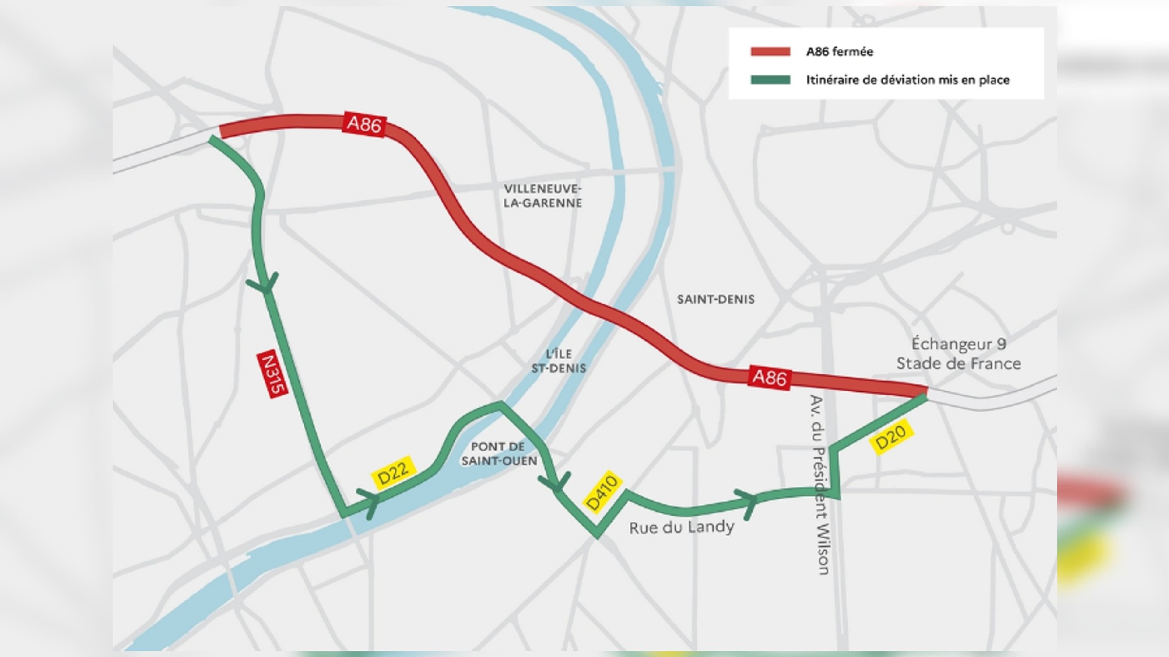 Ile-de-France: une partie de l'A86 et du périphérique nord fermée la ...
