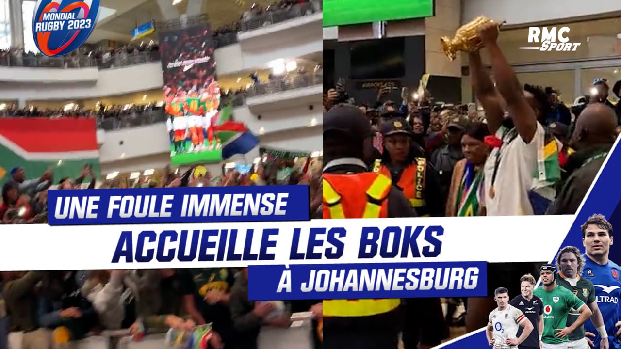 Mondial rugby : Une immense foule accueille les Springboks en Afrique ...