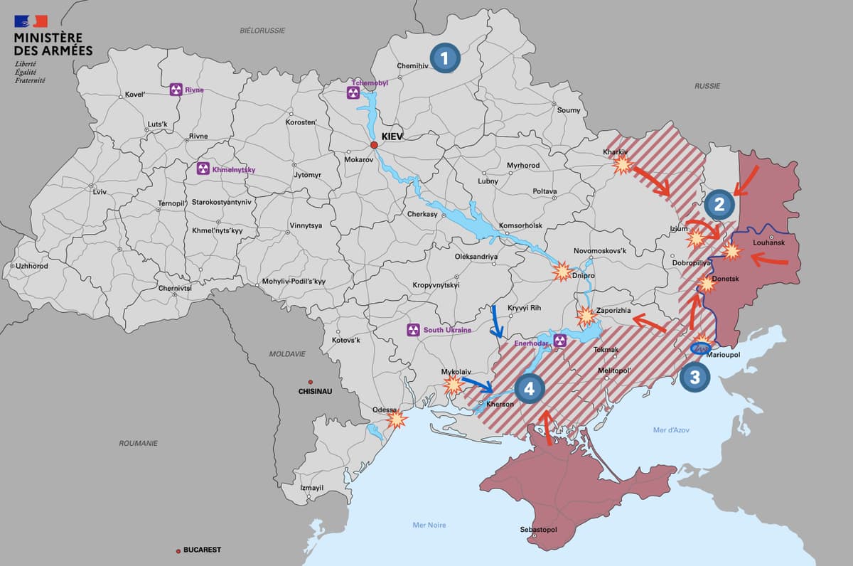 CARTES. Un an de guerre en Ukraine: comment la situation a évolué sur ...