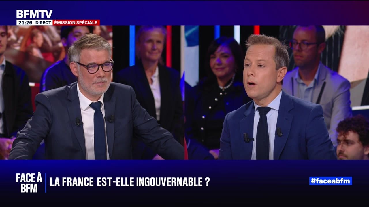 "Face à BFM" : La France est-elle ingouvernable ? Revoir l'émission en ...