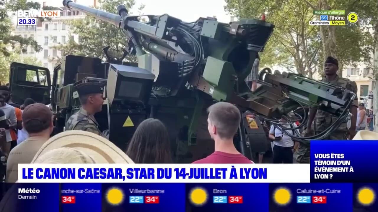 14-Juillet: les Lyonnais découvrent le canon Caesar