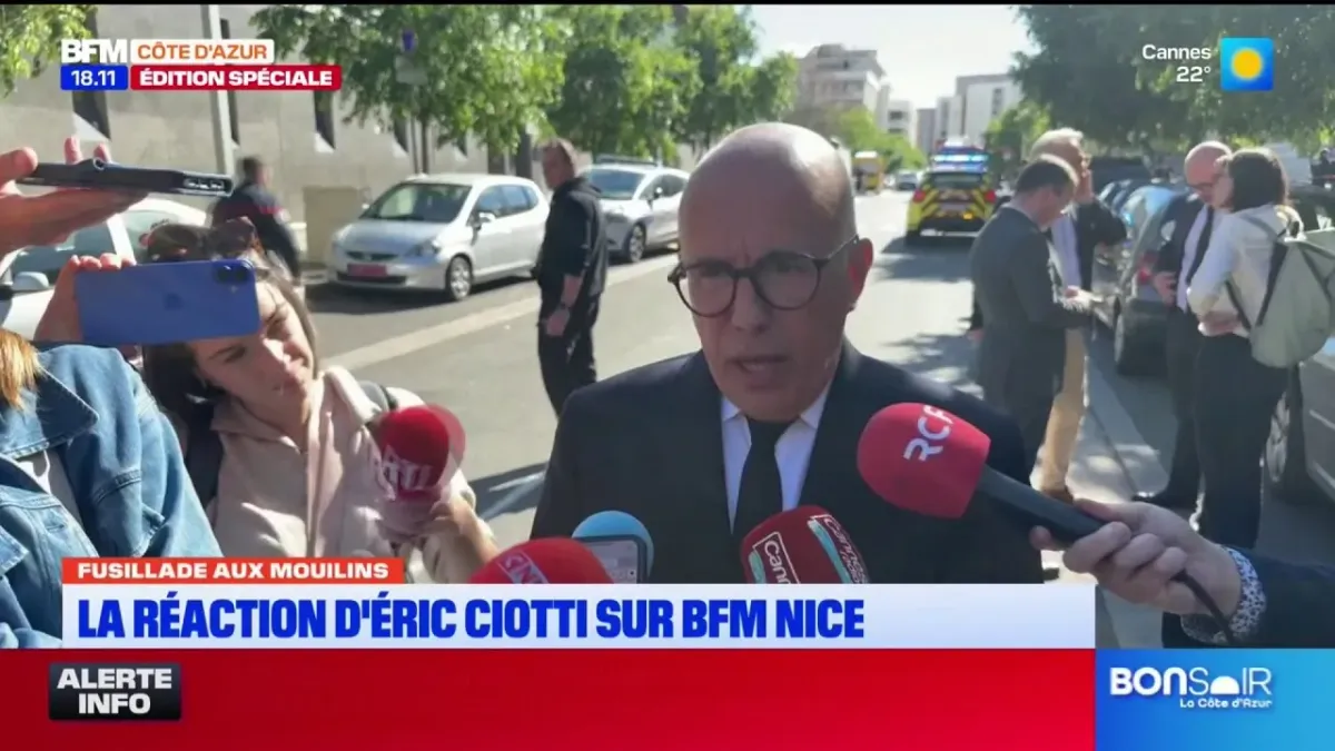 Fusillade aux Moulins : Éric Ciotti demande plus de moyens