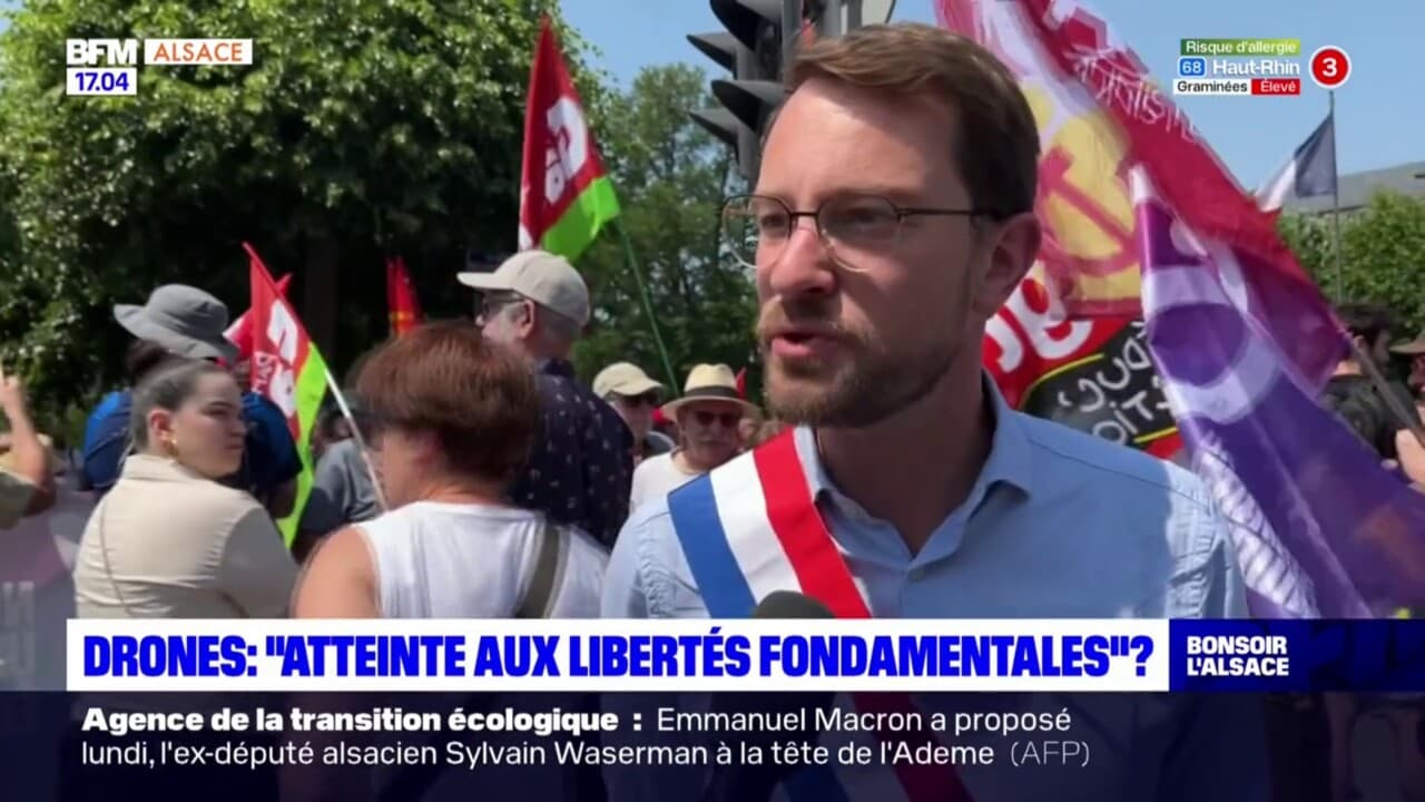 Le député LFI du Bas-Rhin, Emmanuel Fernandes, dénonce l'usage des drones
