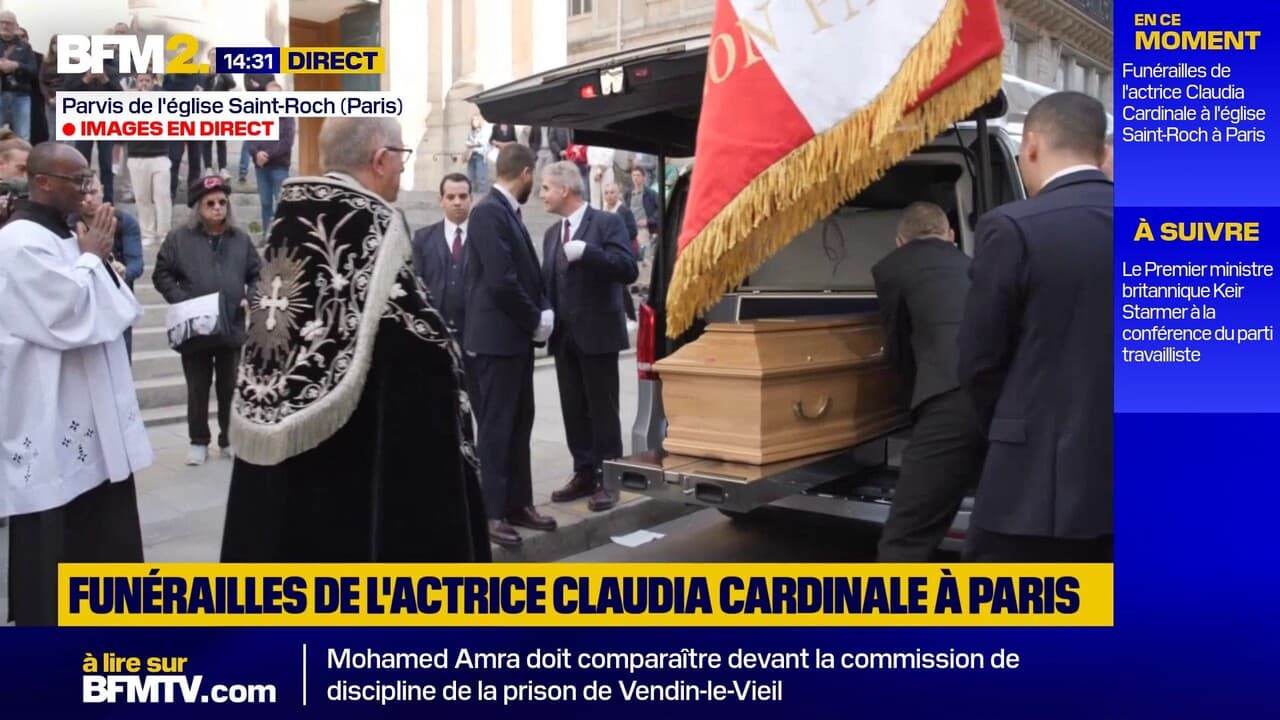 Les obsèques de Claudia Cardinale célébrées à l'église Saint-Roch, à Paris
