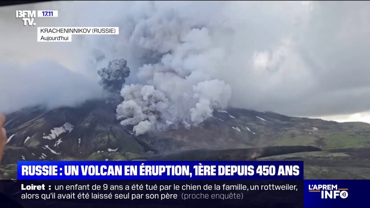 L'éruption du volcan russe Kracheninnikov, endormi depuis 450 ans, a ...