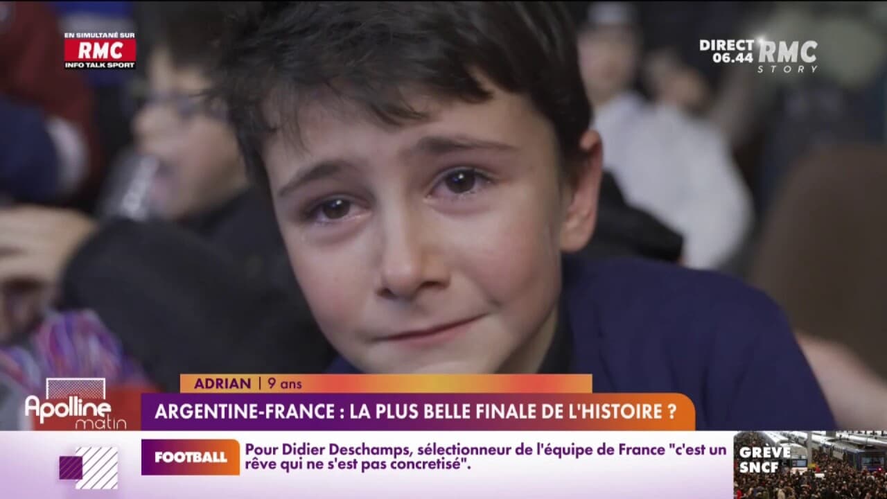 France-Argentine: l'émotion d'Adrian, 9 ans, après la défaite des Bleus